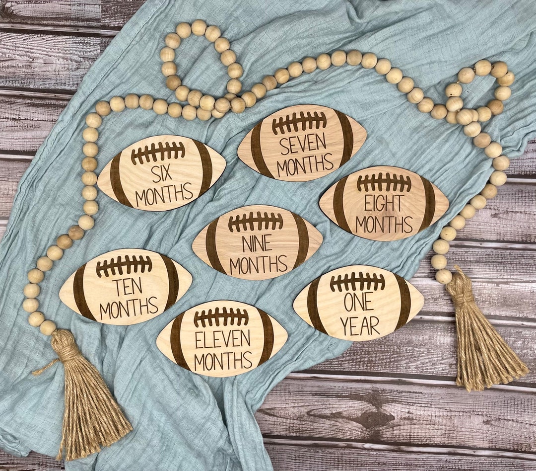 Football Milestone Signs/infant Signs/sports Theme Monthly Photo Props ...