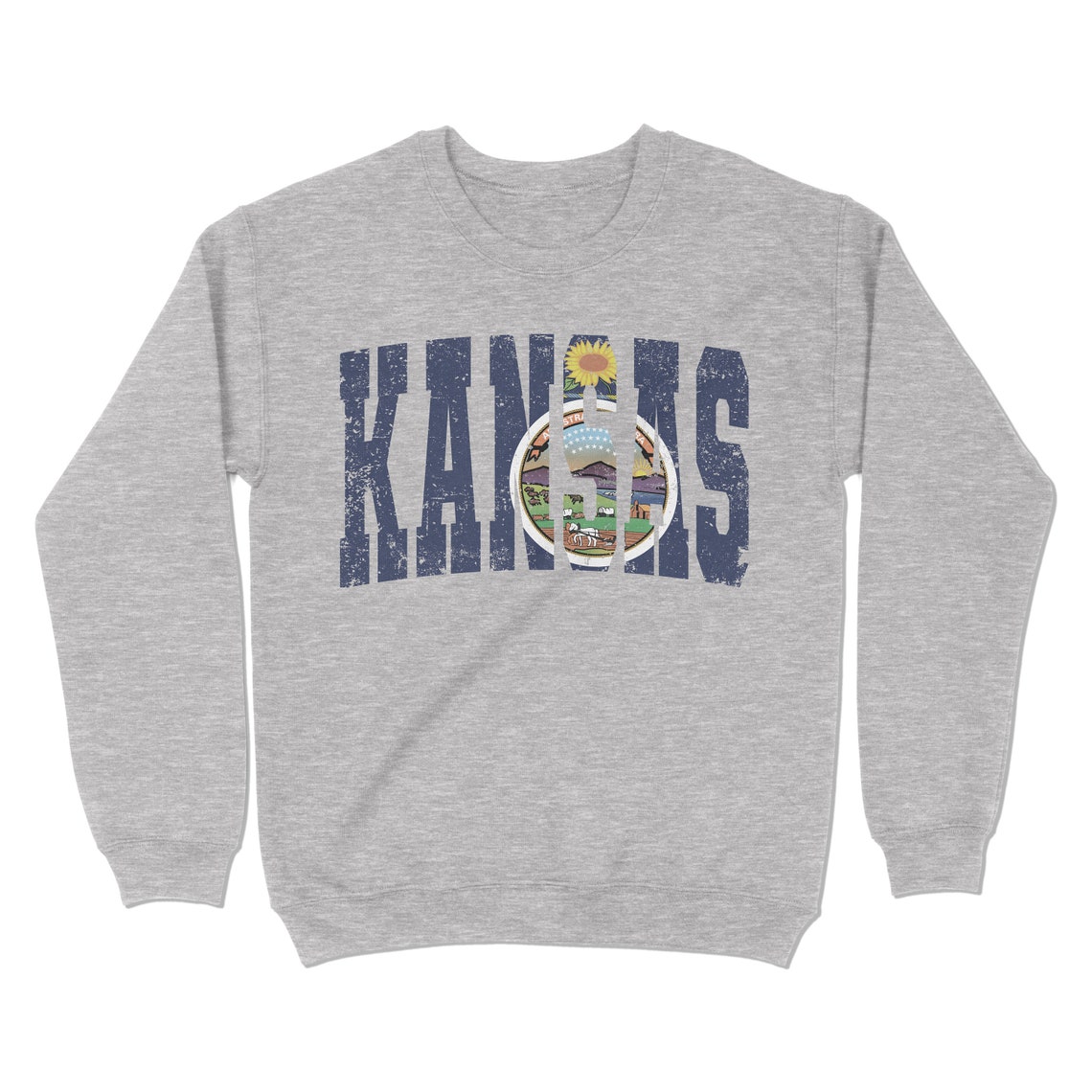 Kansas Flag Vintage Distressed Kansas Sweatshirt. Topeka | Etsy