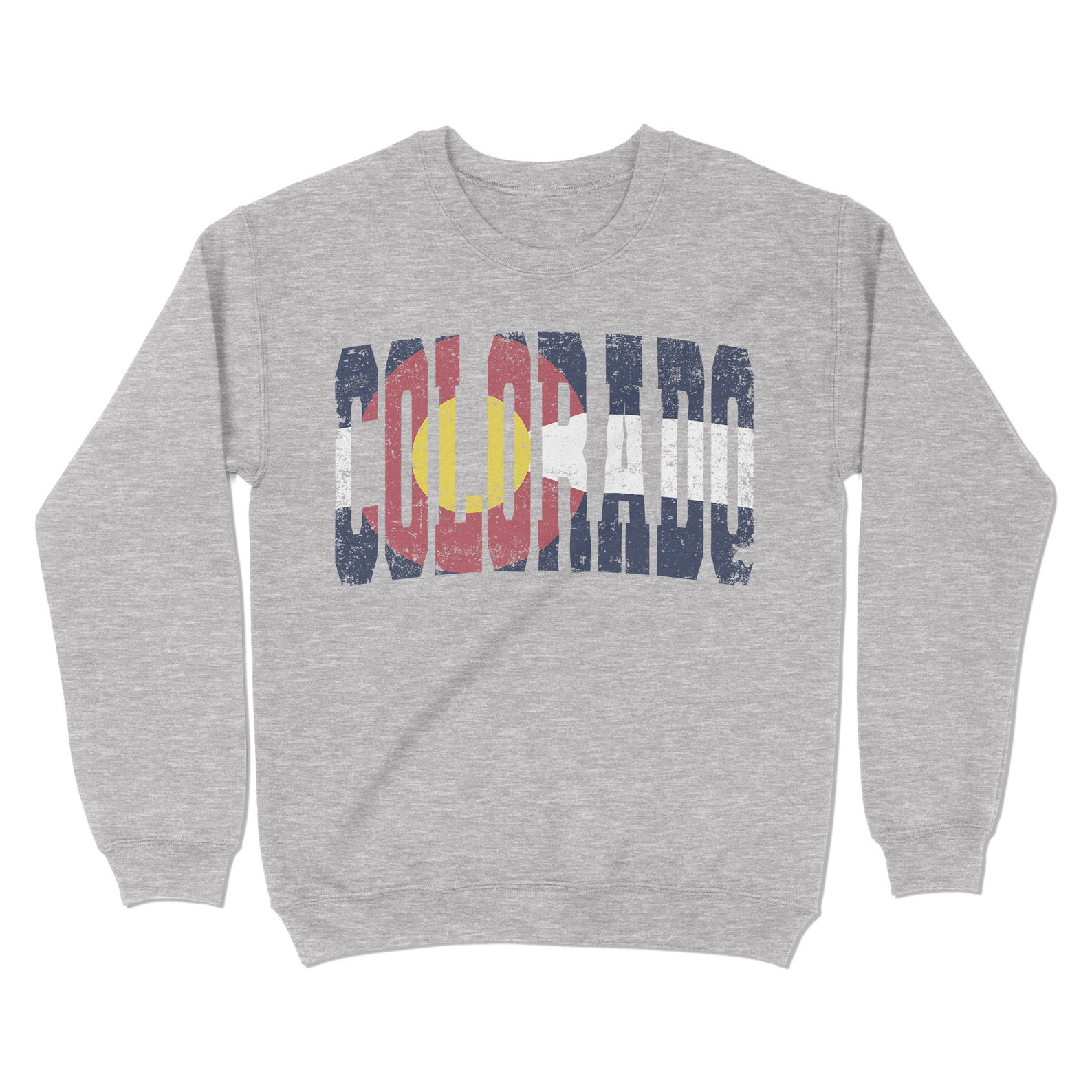 Colorado Flag Vintage Distressed Colorado Sweatshirt Denver | Etsy
