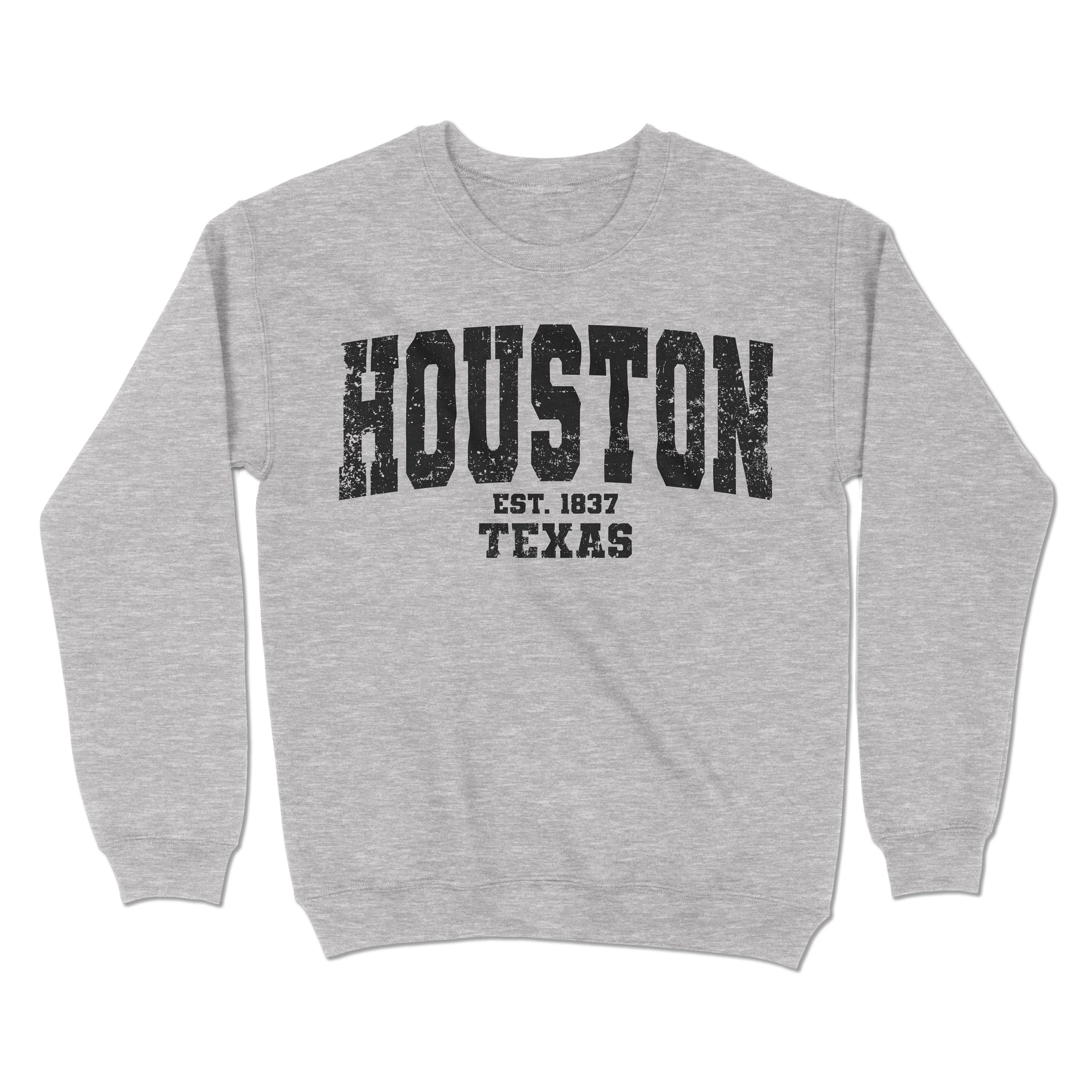 Houston, Texas Sweatshirt. Houston, TX Vintage Unisex Crewneck ...