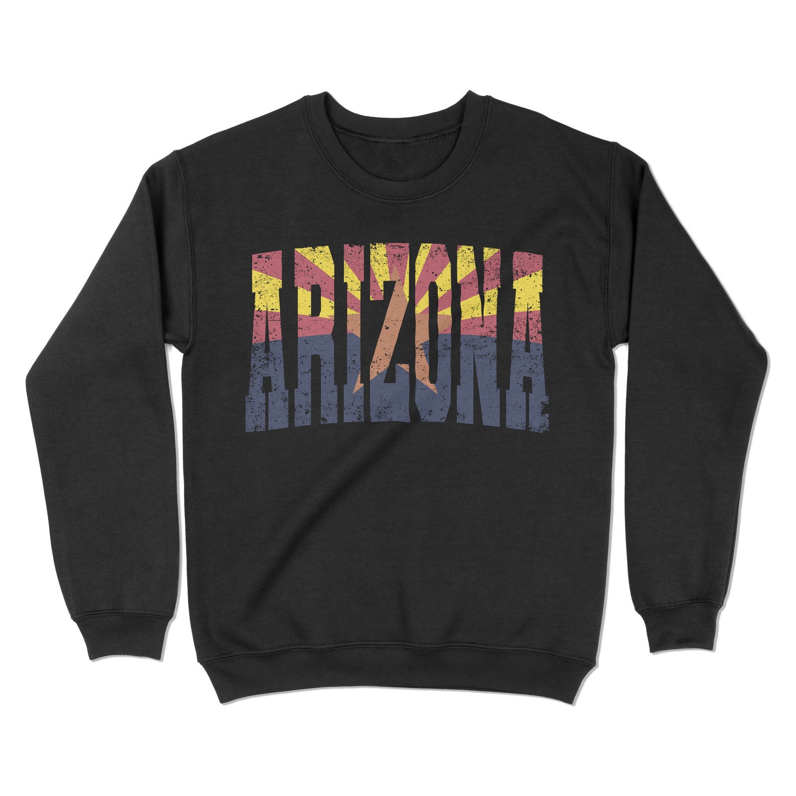 Arizona Flag Vintage Distressed Arizona Sweatshirt Phoenix, Arizona. - Etsy