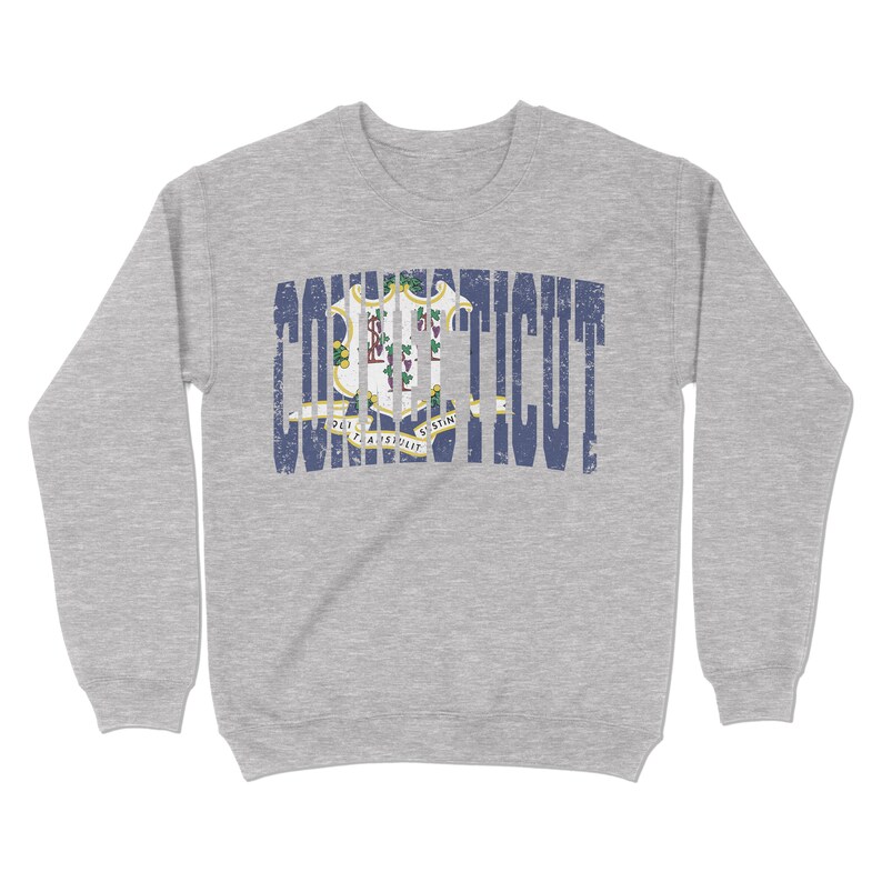 Connecticut Flag Vintage Distressed Connecticut Sweatshirt | Hartford ...