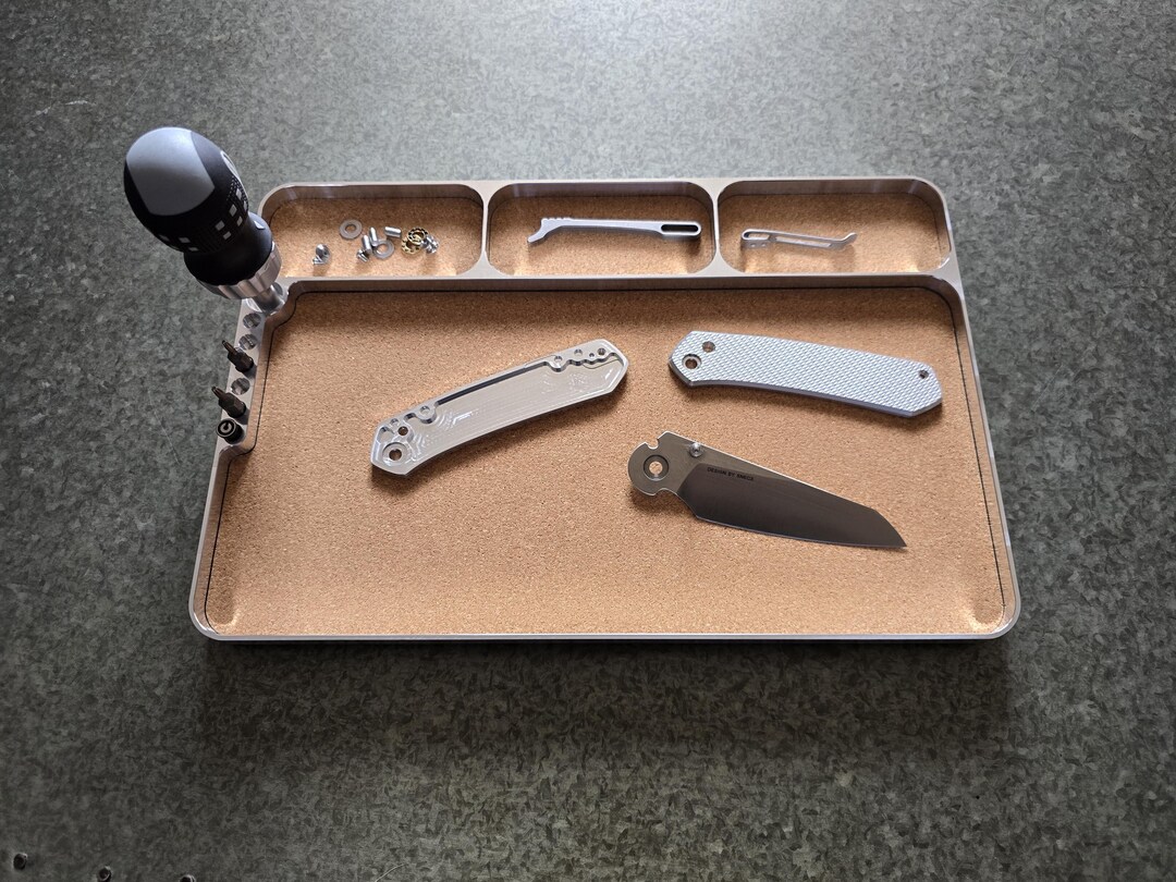 Large EDC or Hobby Maintenance Tray - Machined 6061 Aluminum - Magnetic ...