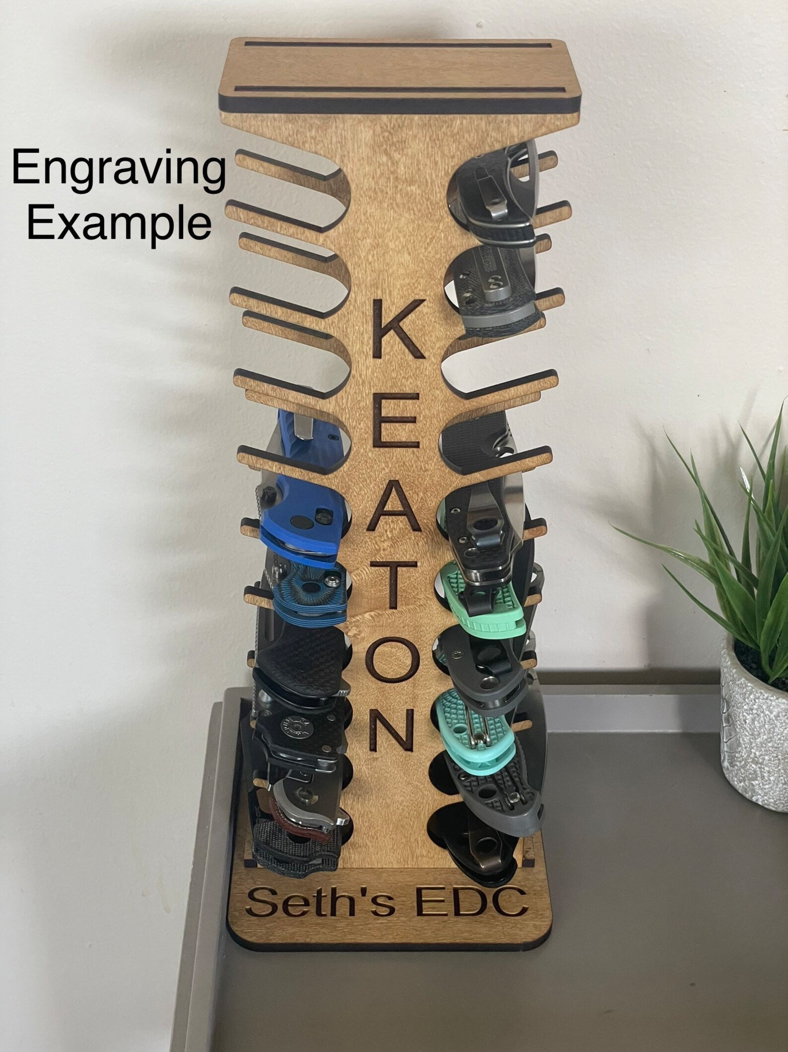 EDC Knife Display mega Tower Knife - Etsy