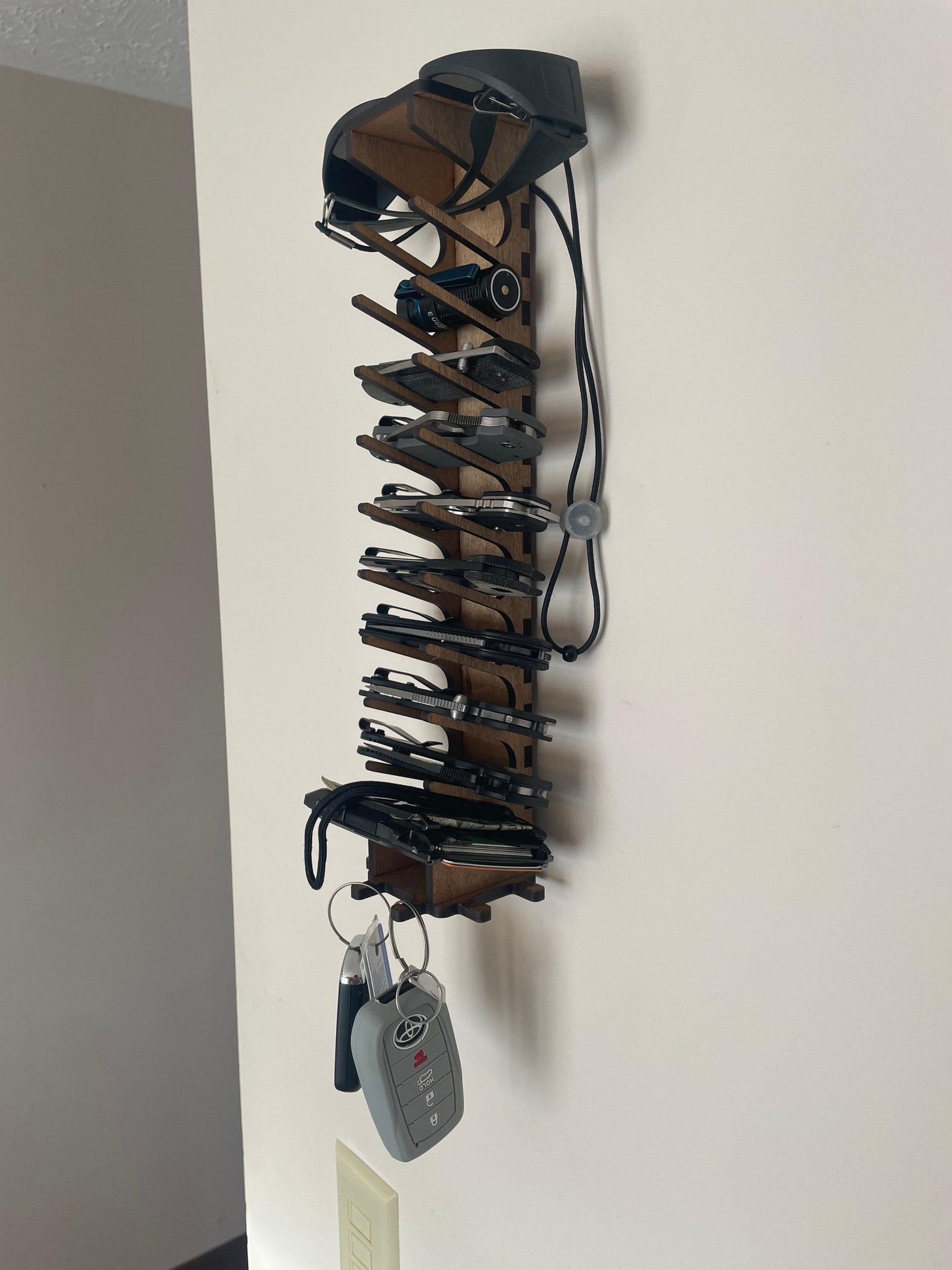 Wall Mount EDC Knife and Item Organizer/shelf - Etsy