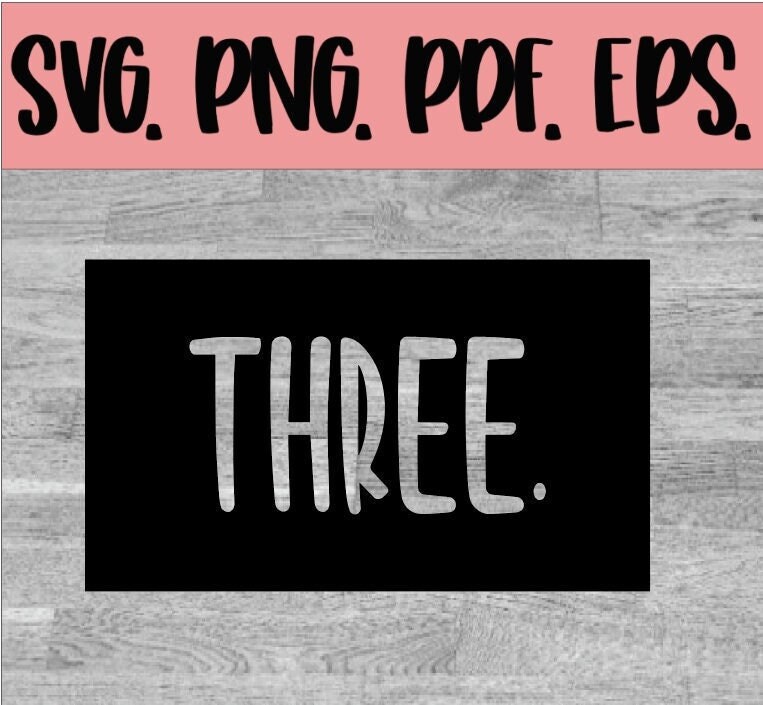 Three SVG - Etsy