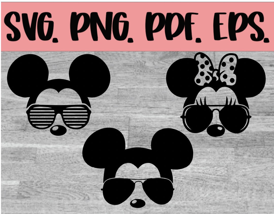 Mickey Minnie With Glasses - Etsy