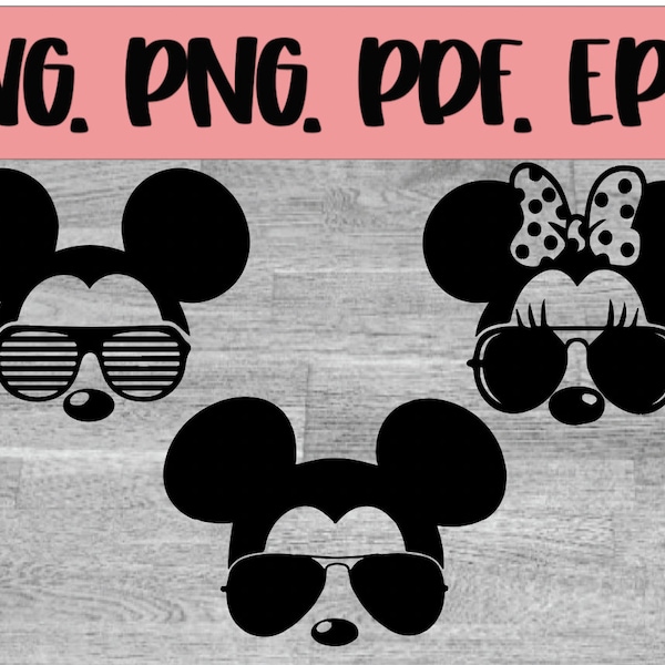 Mickey Glasses Svg - Etsy