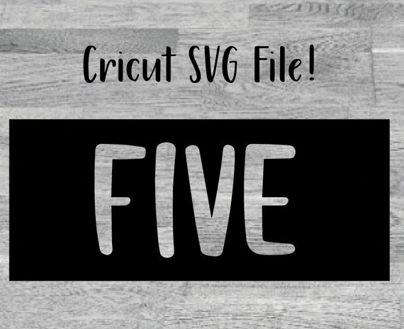Five SVG File - Etsy