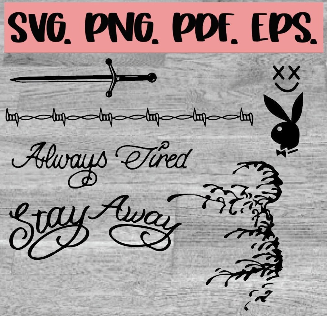 Post Malone Tattoo's Cut File - Etsy