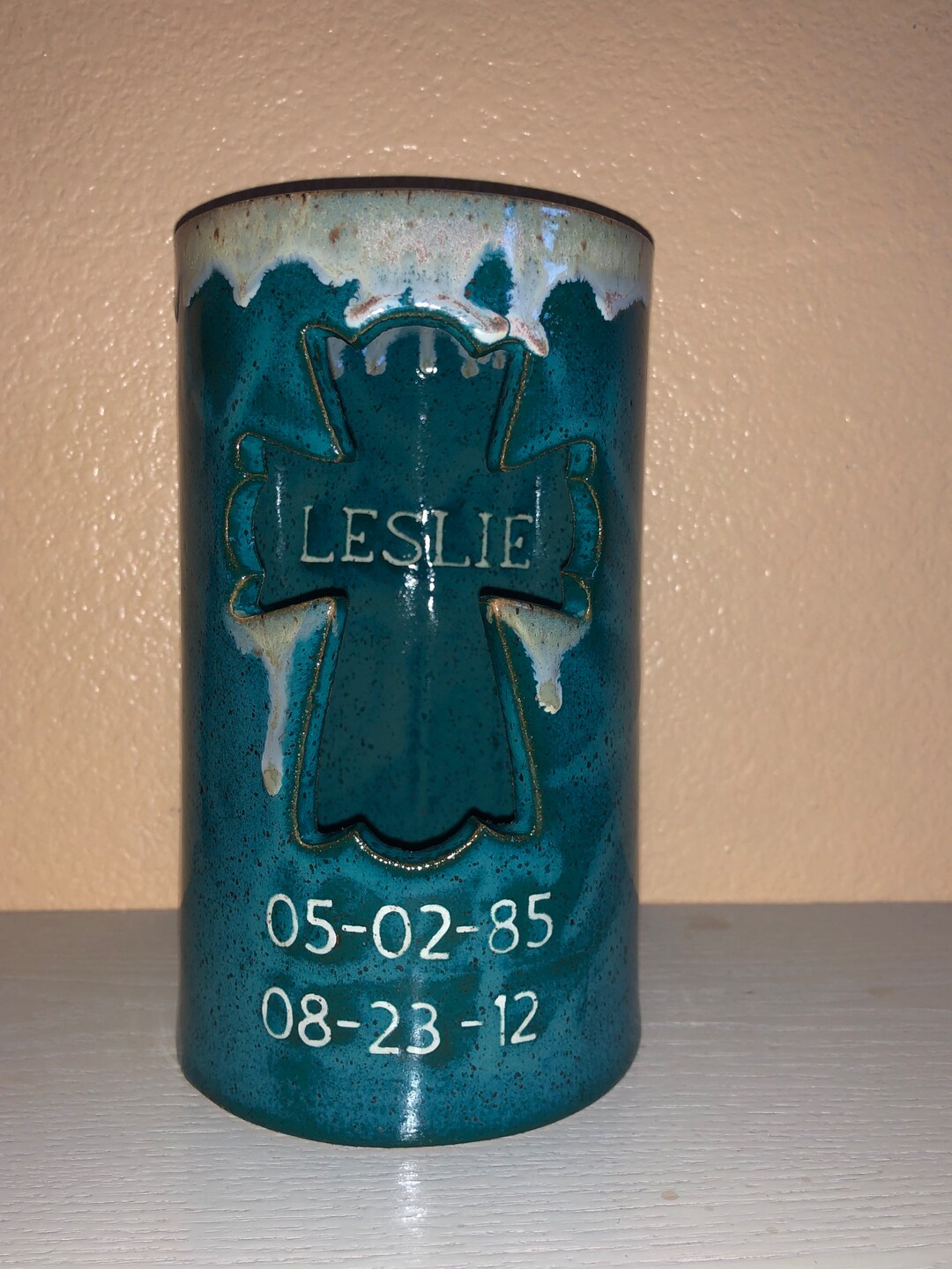 Memorial Luminary W/ Cross Personalize - Etsy