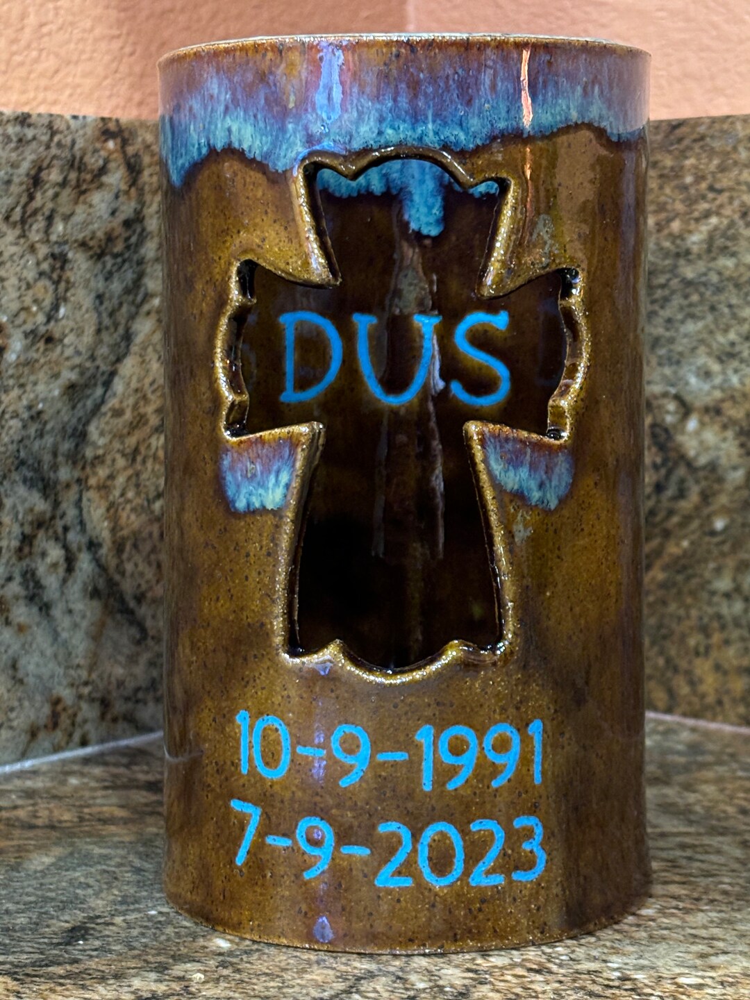 Memorial Luminary W/ Cross Personalize - Etsy