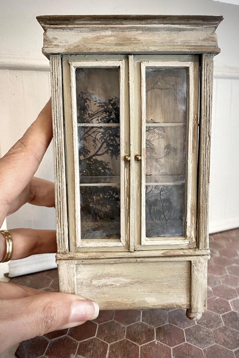 Shabby Brocante Style Bookcase 1:12 - Etsy