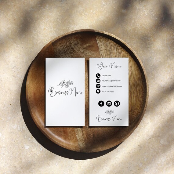 Business Cards Business Card Template Business Card Design - Etsy