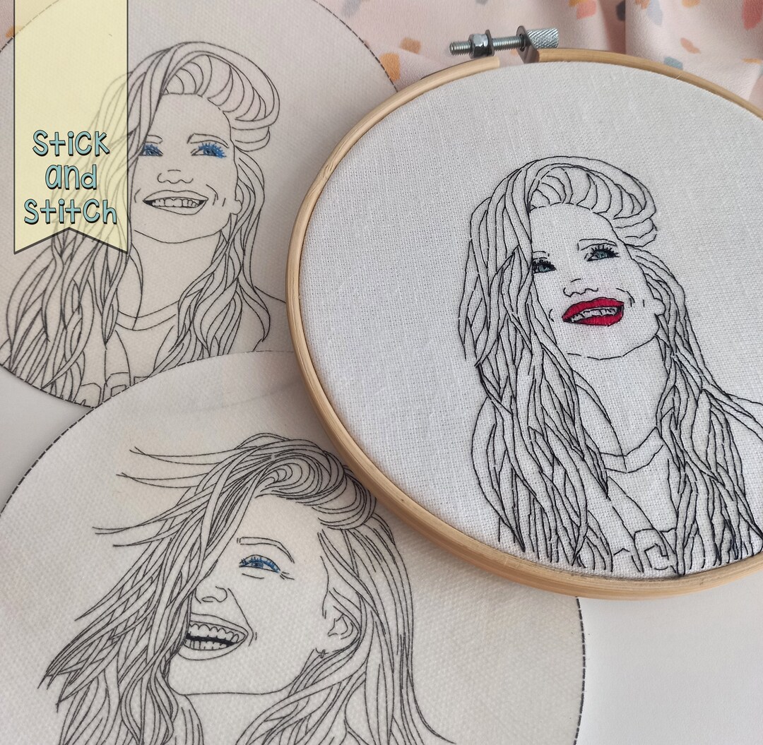 STICK AND STITCH. 2 Stickers to Embroider. Camille. Choose Size:14 or ...