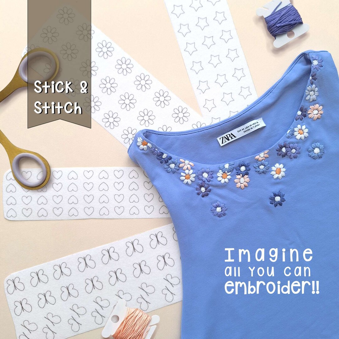 Stick and Stitch Embroidery Designs: Little Things Stickers - Etsy
