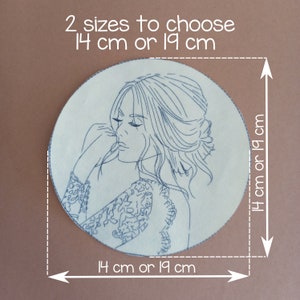 STICK AND STITCH. 2 Stickers to Embroider. Celia. Sizes: 14 and 19 Cm ...