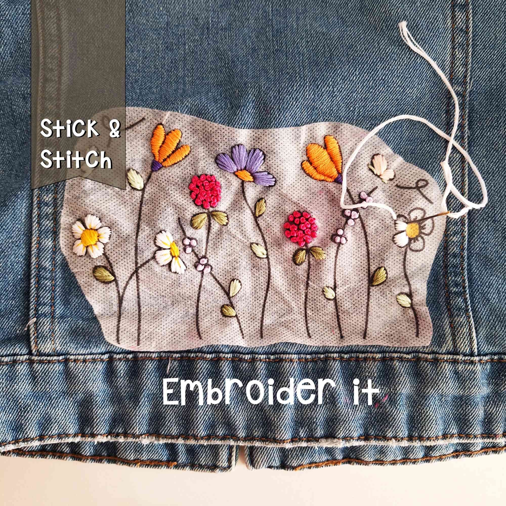 Wildflower Stick and Stitch Embroidery Transfers - NANY - (4 Pack) - Etsy