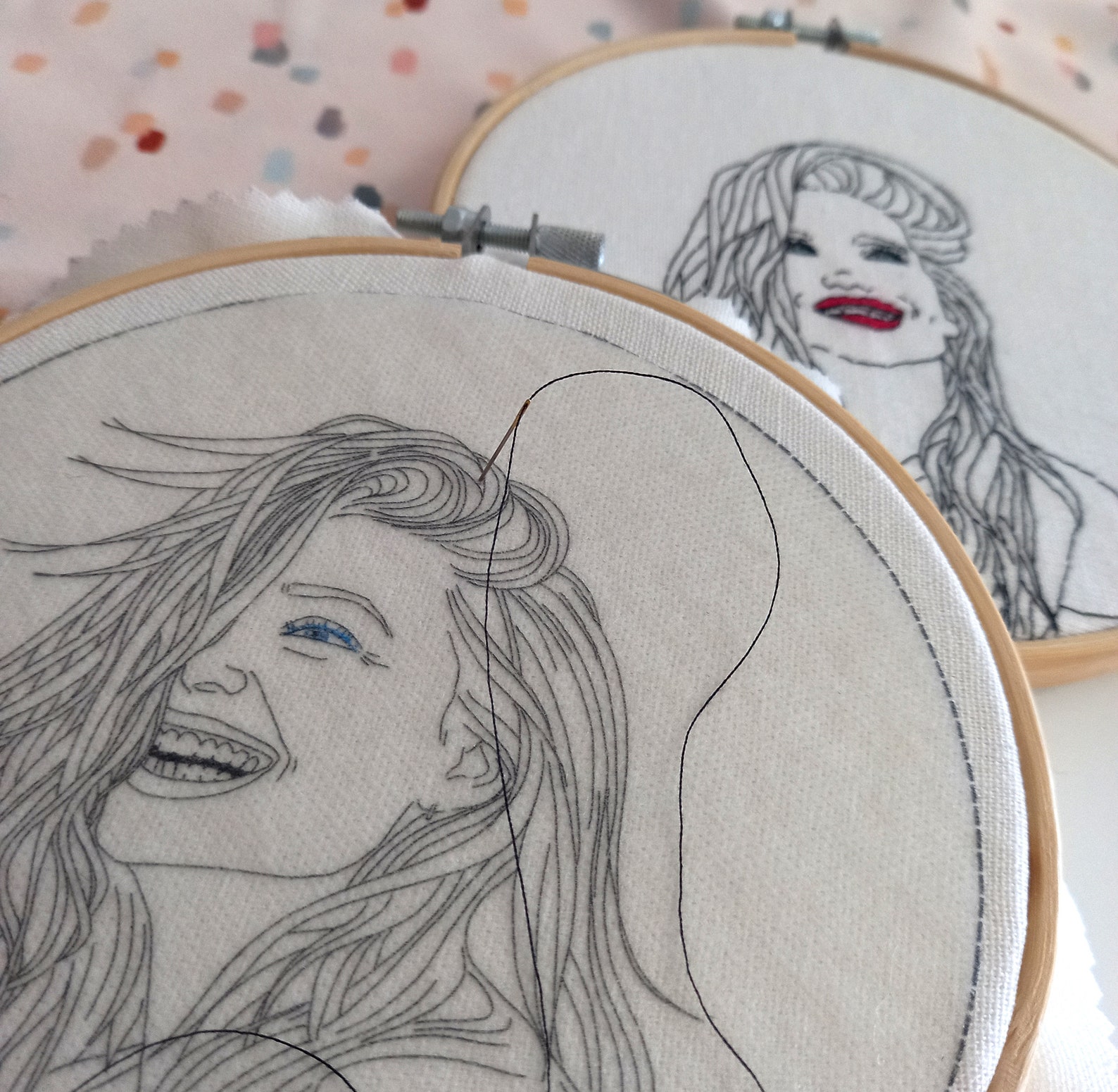 STICK AND STITCH. 2 Stickers to Embroider. Camille. Choose Size:14 or ...