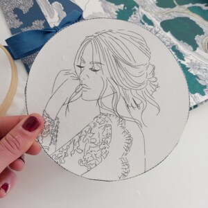 STICK AND STITCH. 2 Stickers to Embroider. Celia. Sizes: 14 and 19 Cm ...