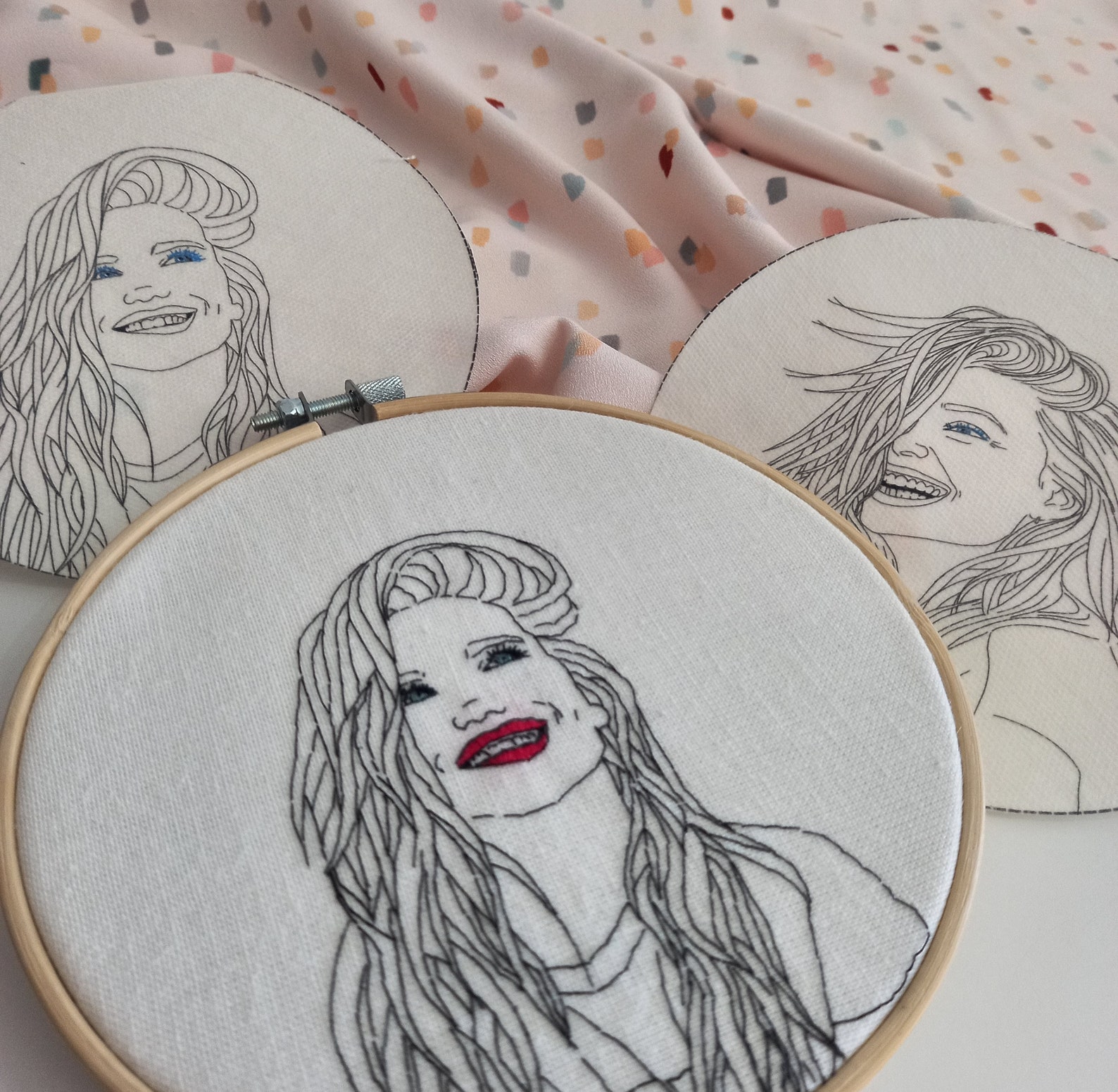 STICK AND STITCH. 2 Stickers to Embroider. Camille. Choose Size:14 or ...