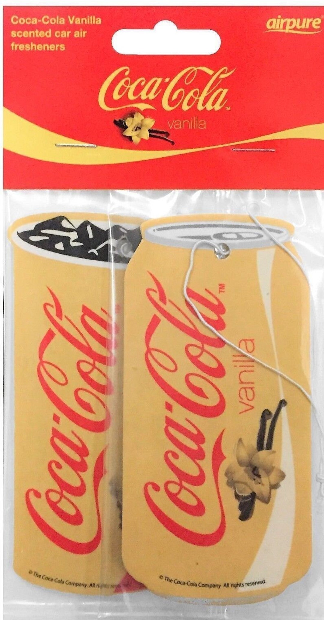2 X Airpure Coca Cola Coke Vanilla Car Air Freshener (twin Pack X 2) - Etsy