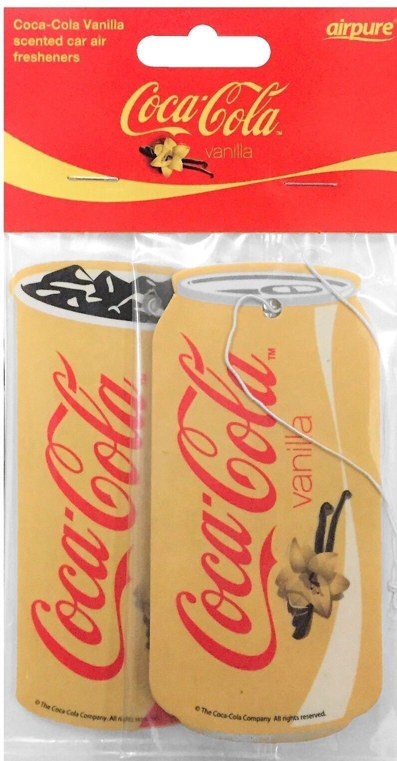2 X Airpure Coca Cola Coke Vanilla Car Air Freshener (twin Pack X 2) - Etsy
