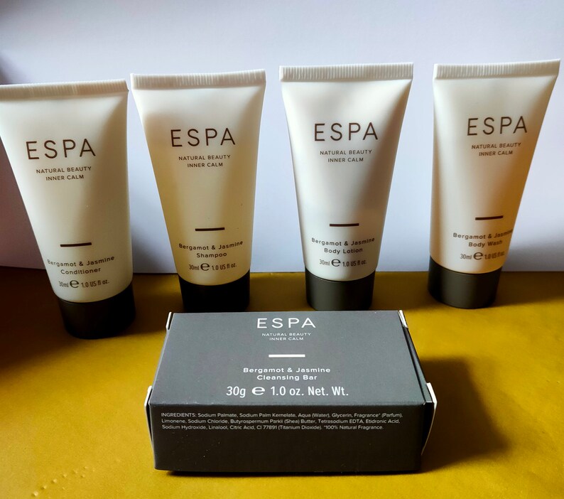 1 X ESPA Travel Set 10pc-30ml Bottles Bergamot and Jasmine With Gift - Etsy