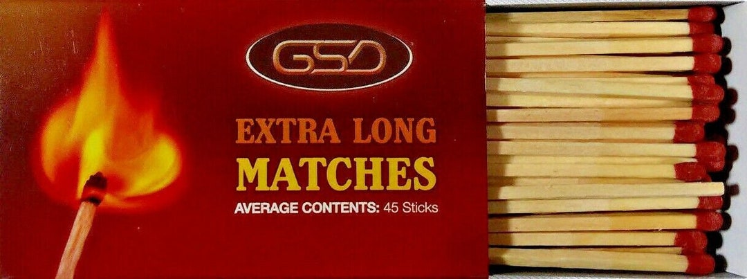 12 X Boxes of GSD Extra Long Matches Ideal for BBQ, Fires, Candles - Etsy