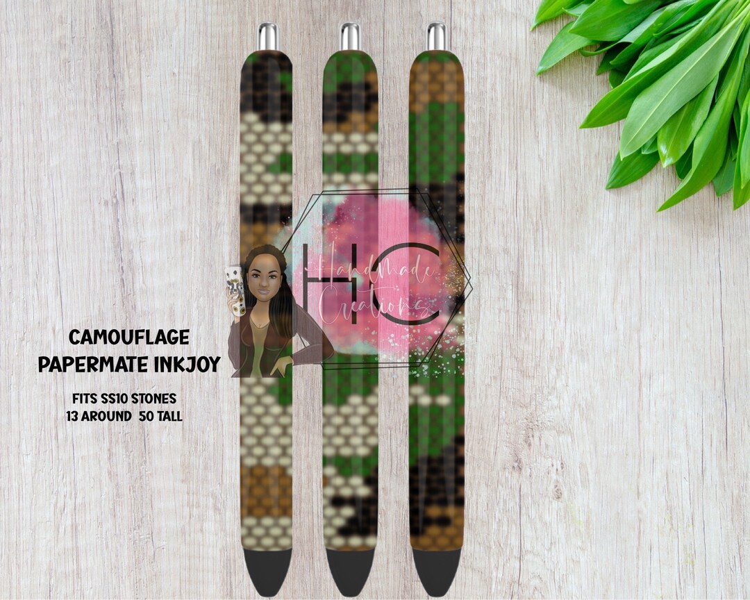 Camouflage Rhinestone Pen Template - Etsy