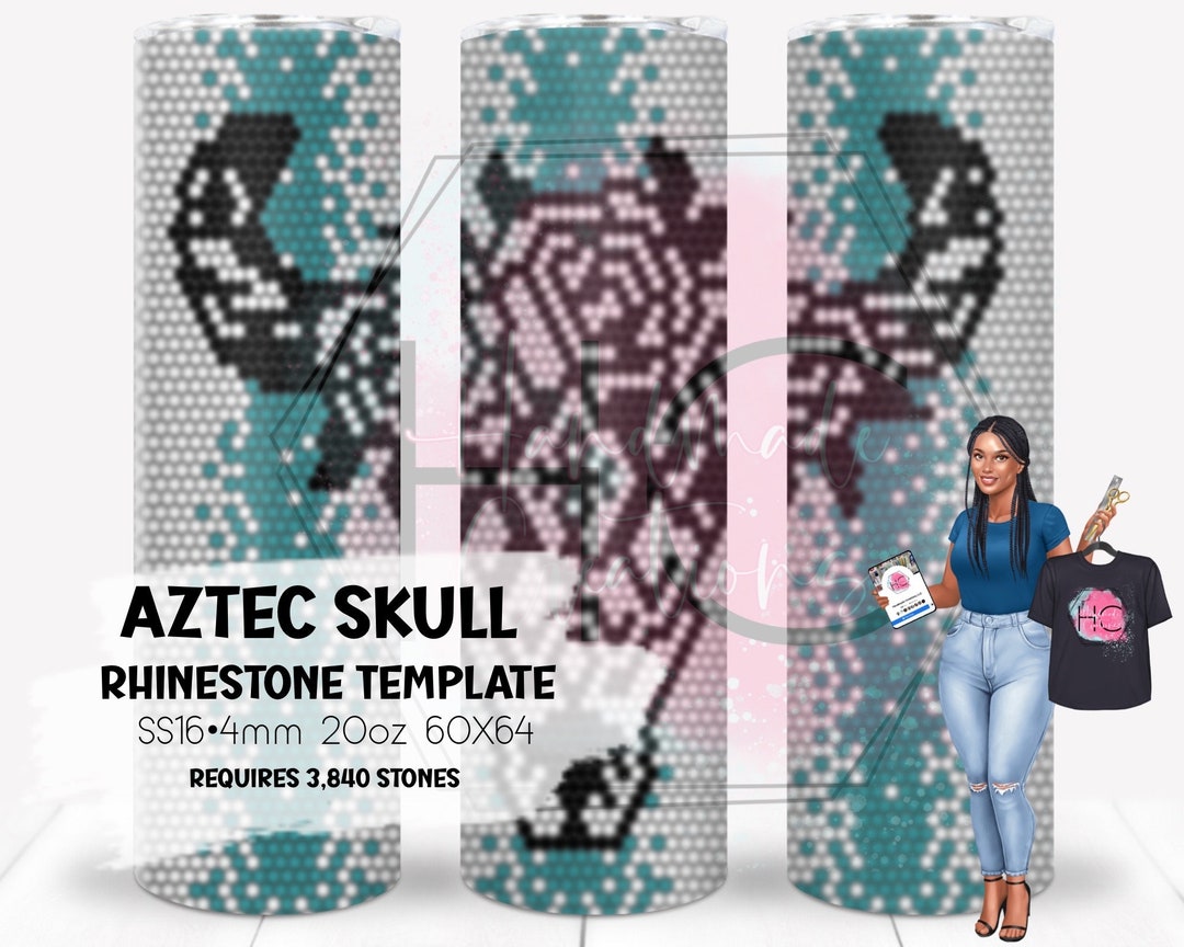 Aztec Skull Rhinestone Template - Etsy