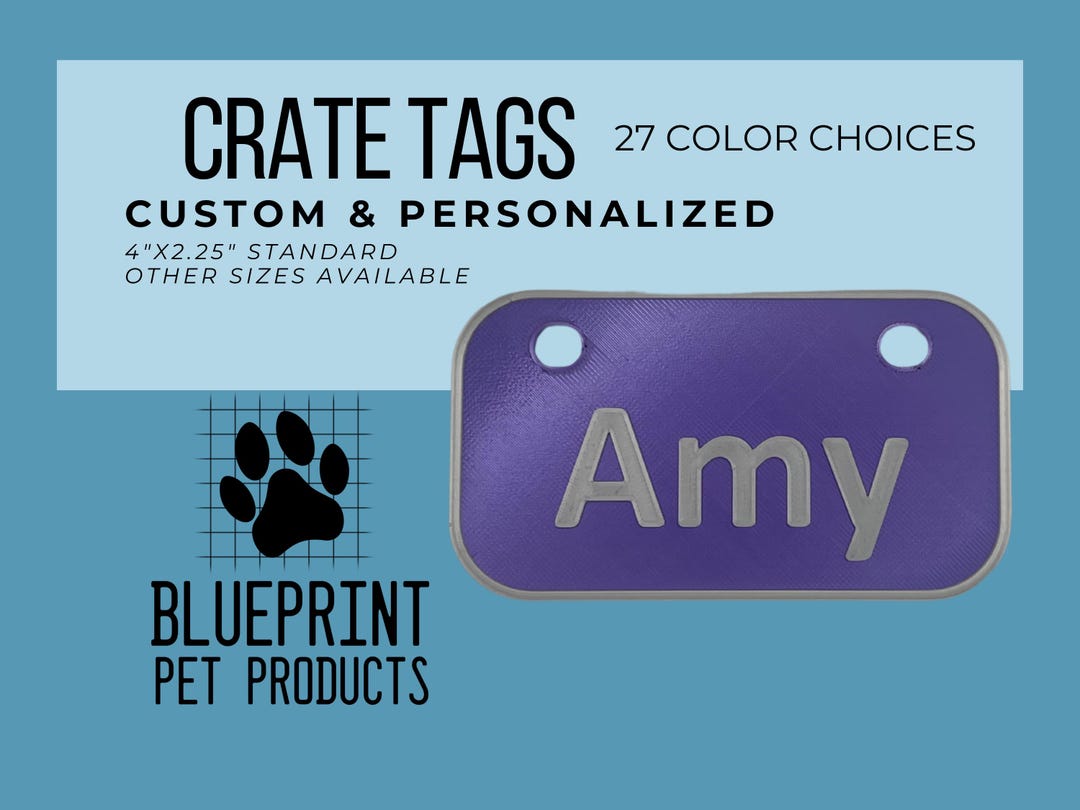 Custom Kennel Tag, Name, Call Name, Kennel, Dog Crate Tag, Wire Crate ...