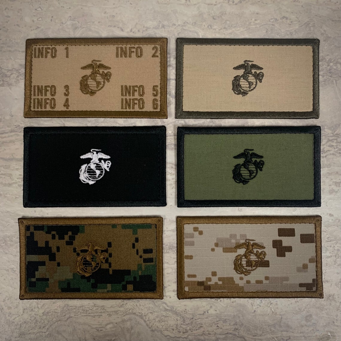 USMC Plate Carrier Flak Patch W/ Hook Fastener Coyote Brown | Etsy