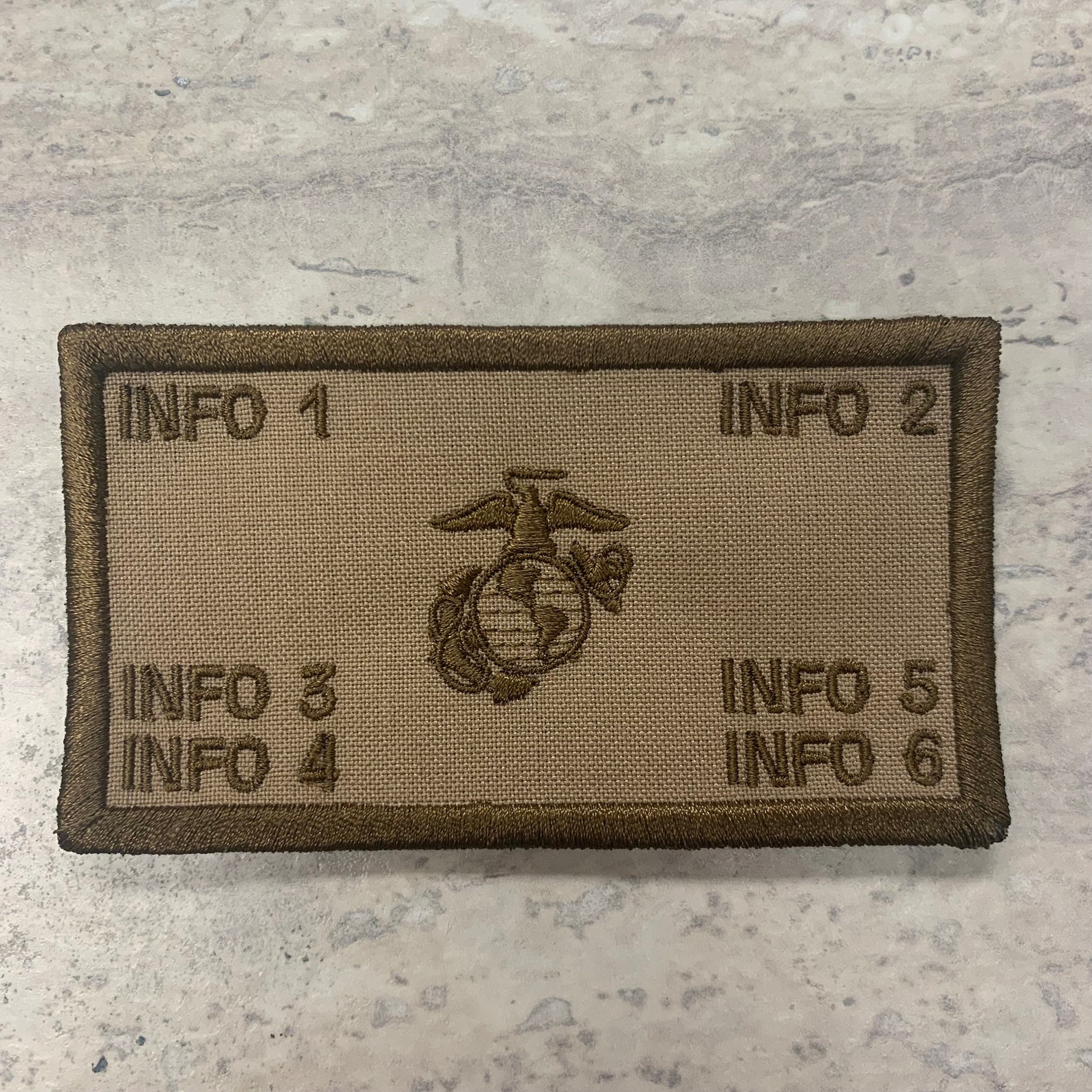 USMC Plate Carrier Flak Patch W/ Hook Fastener Coyote Brown - Etsy