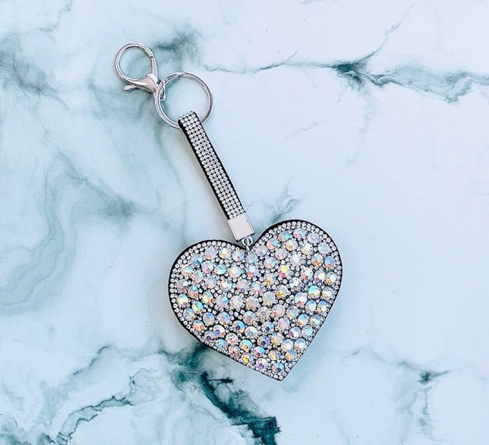 Cute Key Rings Safe Key rings Crystal Key Ring Sparkle KeyRing | Etsy