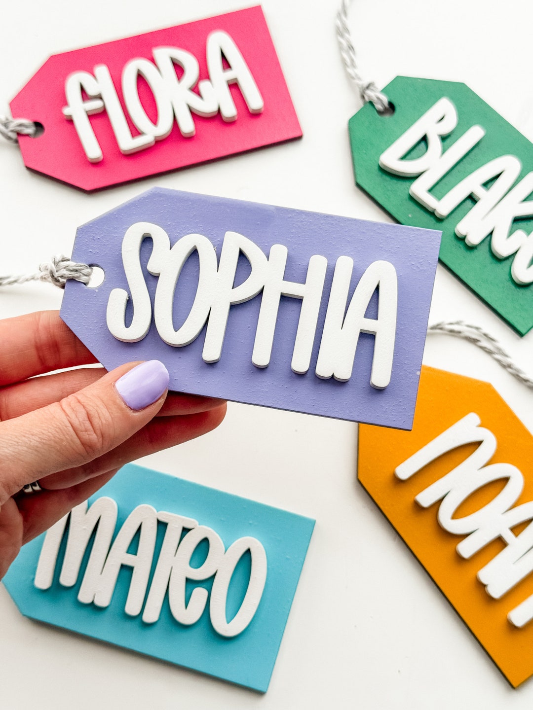 Wooden Name Tags / Wooden Name Labels / Gift Basket Tags / Party Favor ...
