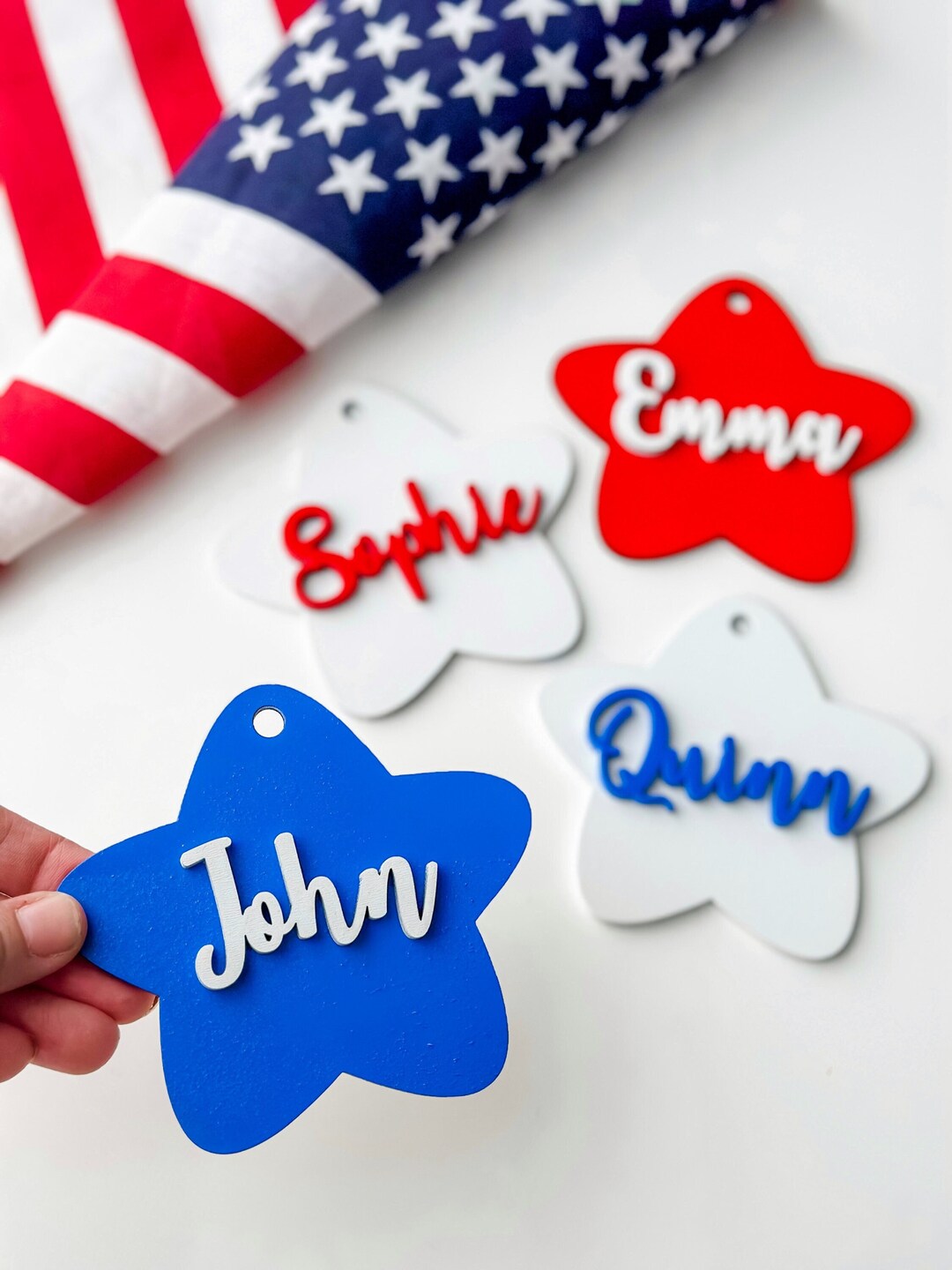NEW DESIGN Star Name Tags / Wooden Star Name Tags / Wooden Name Labels ...