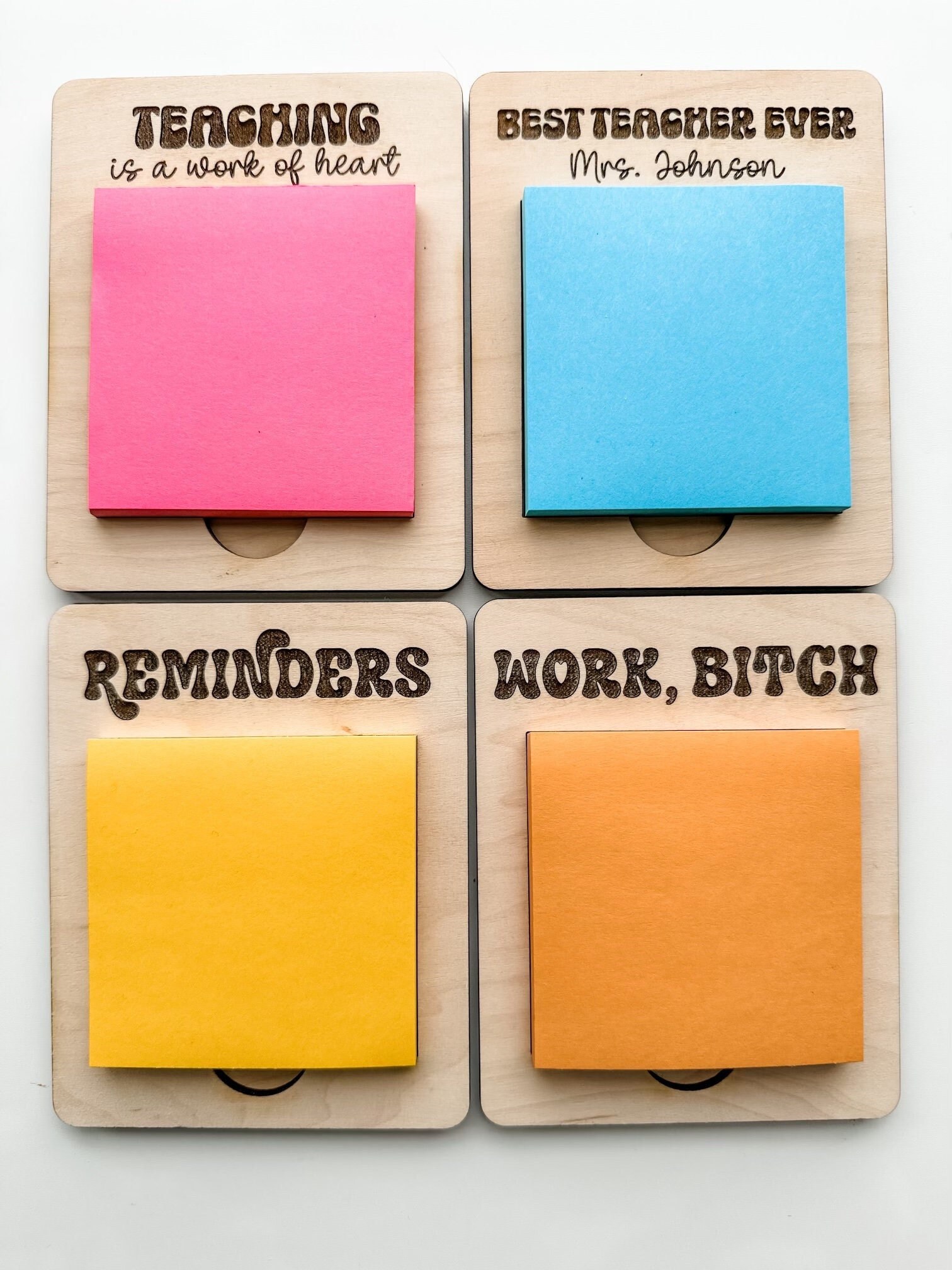 Sticky Note Holders / Teacher Notepad / Teacher Appreciation Gifts ...