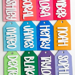 Wooden Name Tags / Wooden Name Labels / Gift Basket Tags / Party Favor ...