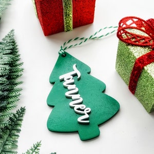 Christmas Name Tags / Wooden Christmas Name Tags / Stocking Tags ...