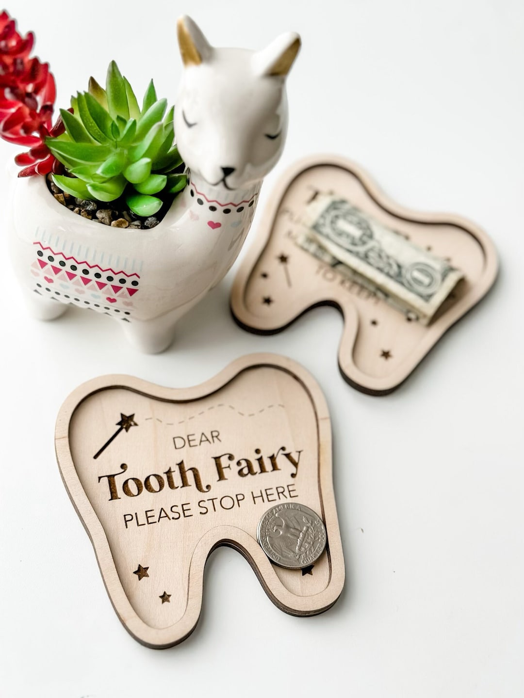 Tooth Fairy Tray / Tooth Fairy Gifts / Tooth Holder Money Tray - Etsy