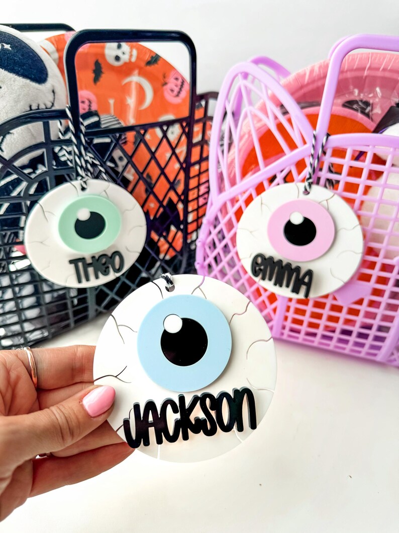 Halloween Basket Tags / Eyeball Name Tags / Boo Basket Tags ...