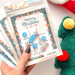 Christmas Tic Tac Toe Gift (SET OF 4) | Christmas Party Favors ...
