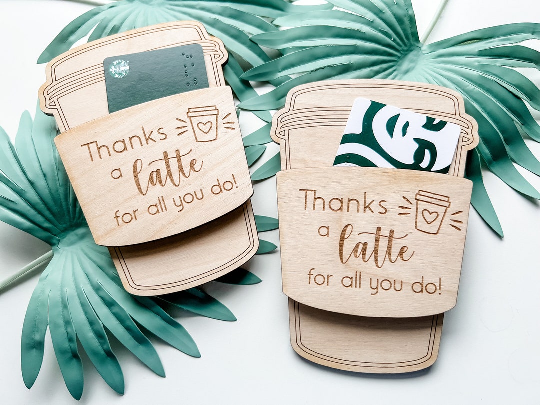 Gift Card Holder / Coffee Gift Card Holder / Wooden Gift Card Holder ...