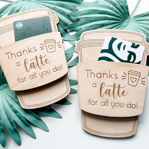 Gift Card Holder / Coffee Gift Card Holder / Wooden Gift Card Holder ...