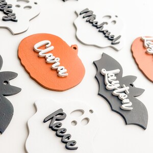 Halloween Basket Name Tags / Boo Basket Tags / Pumpkin Ghost Bat Name ...