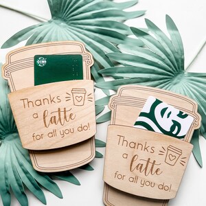 Gift Card Holder / Coffee Gift Card Holder / Wooden Gift Card Holder ...