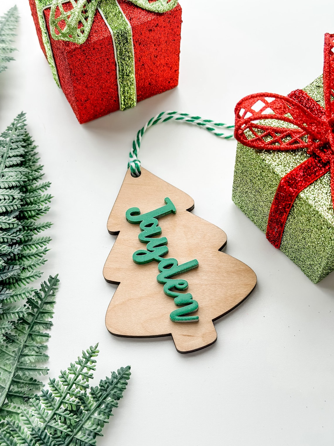 Christmas Name Tags / Wooden Christmas Name Tags / Stocking - Etsy