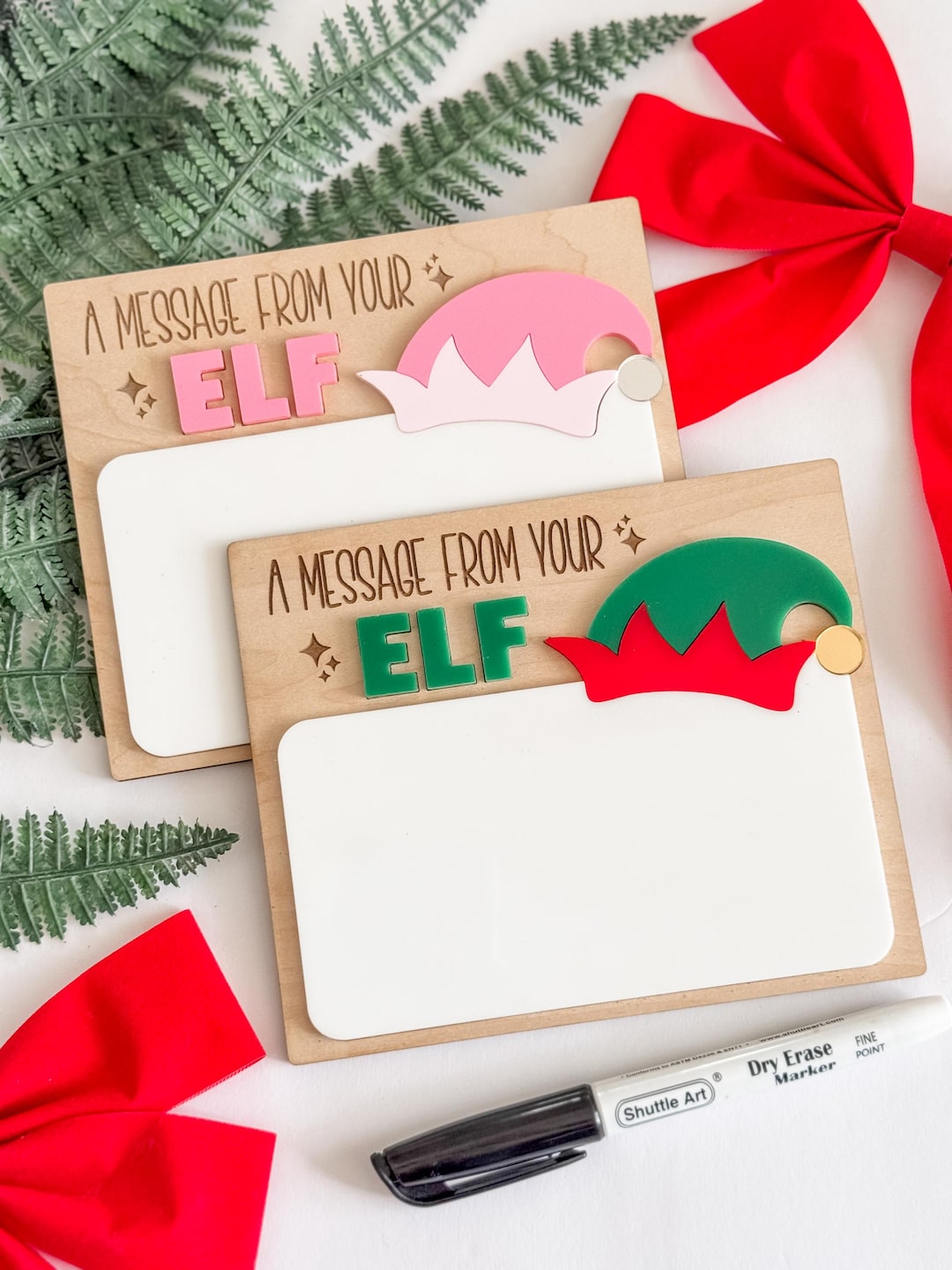 Message From Your Elf Dry Erase Board | Elf Message Board | Christmas ...