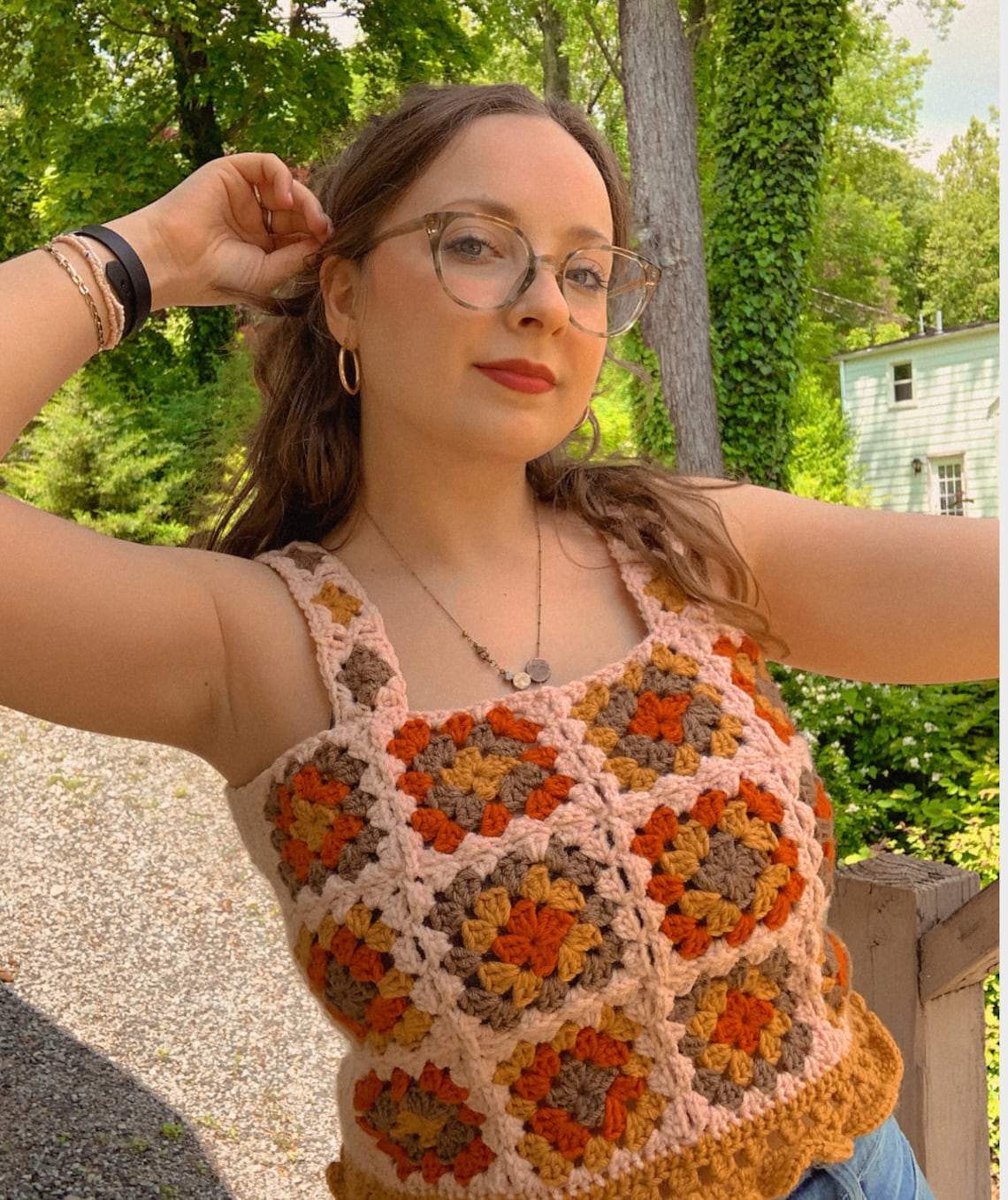 70s Crochet Tank Top Crochet Pattern Granny Square 1970s Etsy